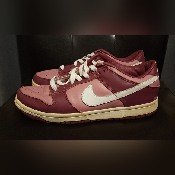 Nike | Shoes | Rare Nike Dunk Low Pro Pinkburgundywhite Sneaker | Poshmark